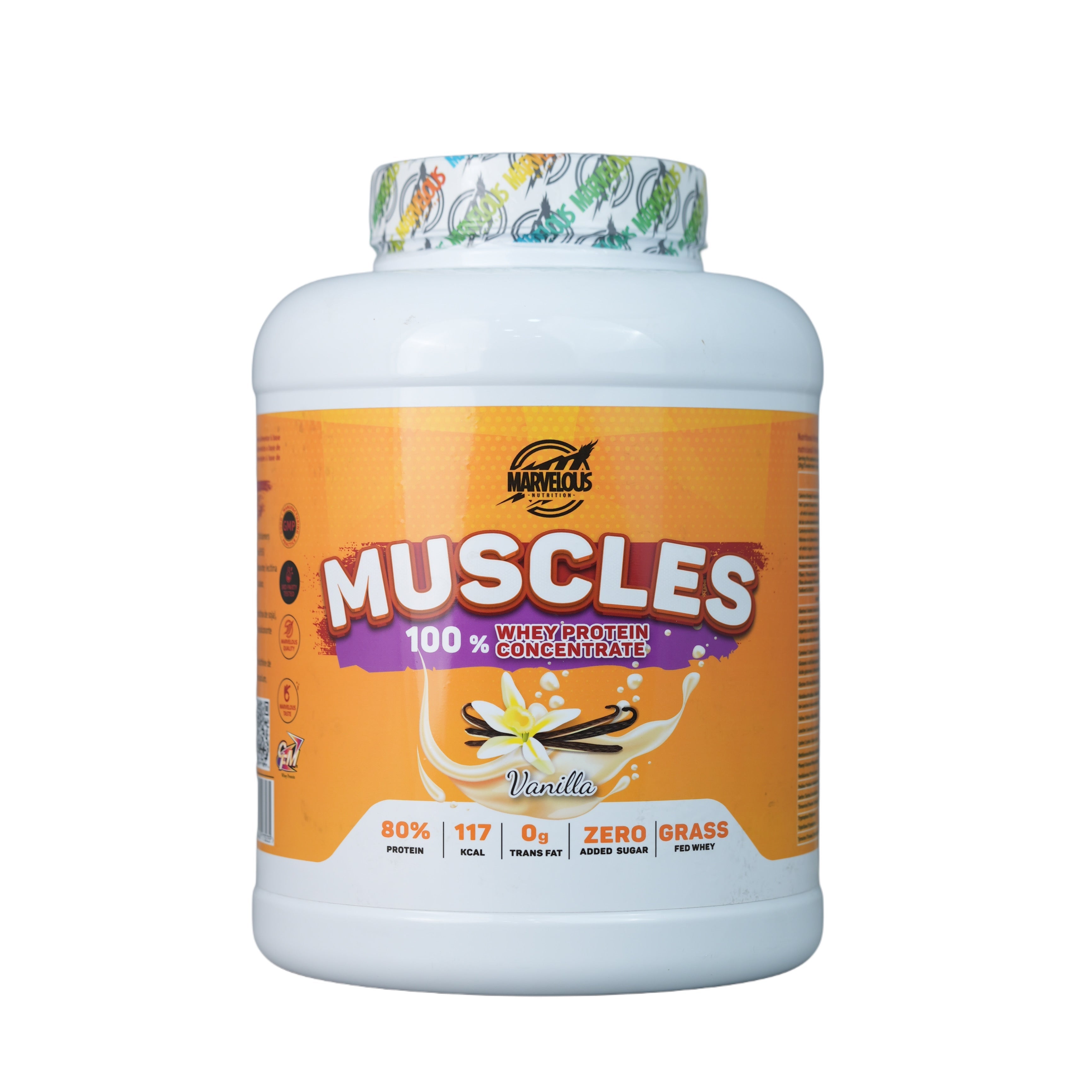 Marvelous Nutrition Muscles 100%Whey Protein Concentrate-67Serv.-2KG ...